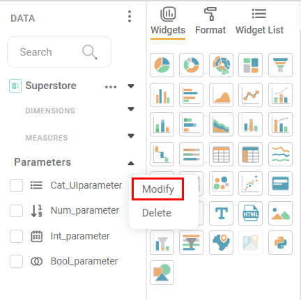 Modifying a Parameter